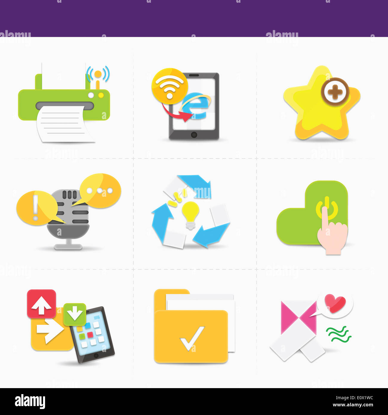 a set of different smart phone icons Stock Photo - Alamy