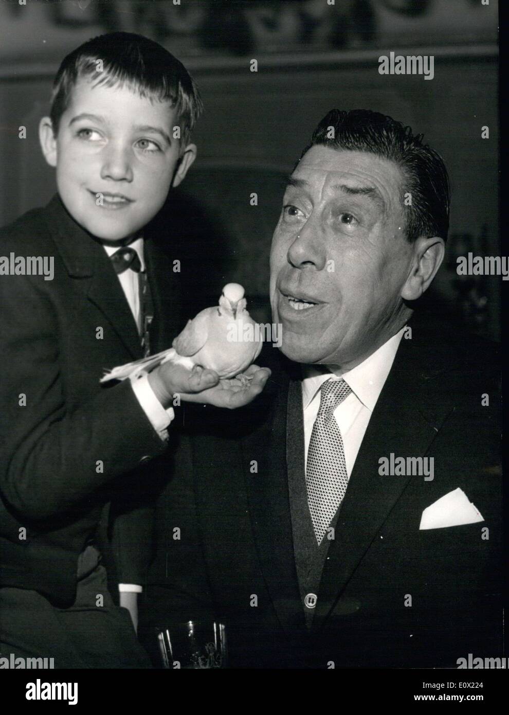 Dec. 29, 1964 - Didier Cottard Offers Fernandel a Dove at a Parisian ...
