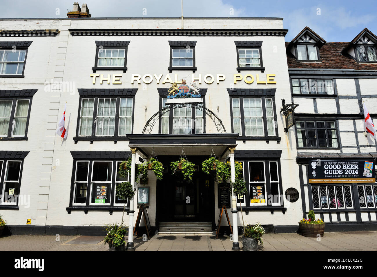 The Royal Hop Pole public house on Church Street in Tewkesbury ...
