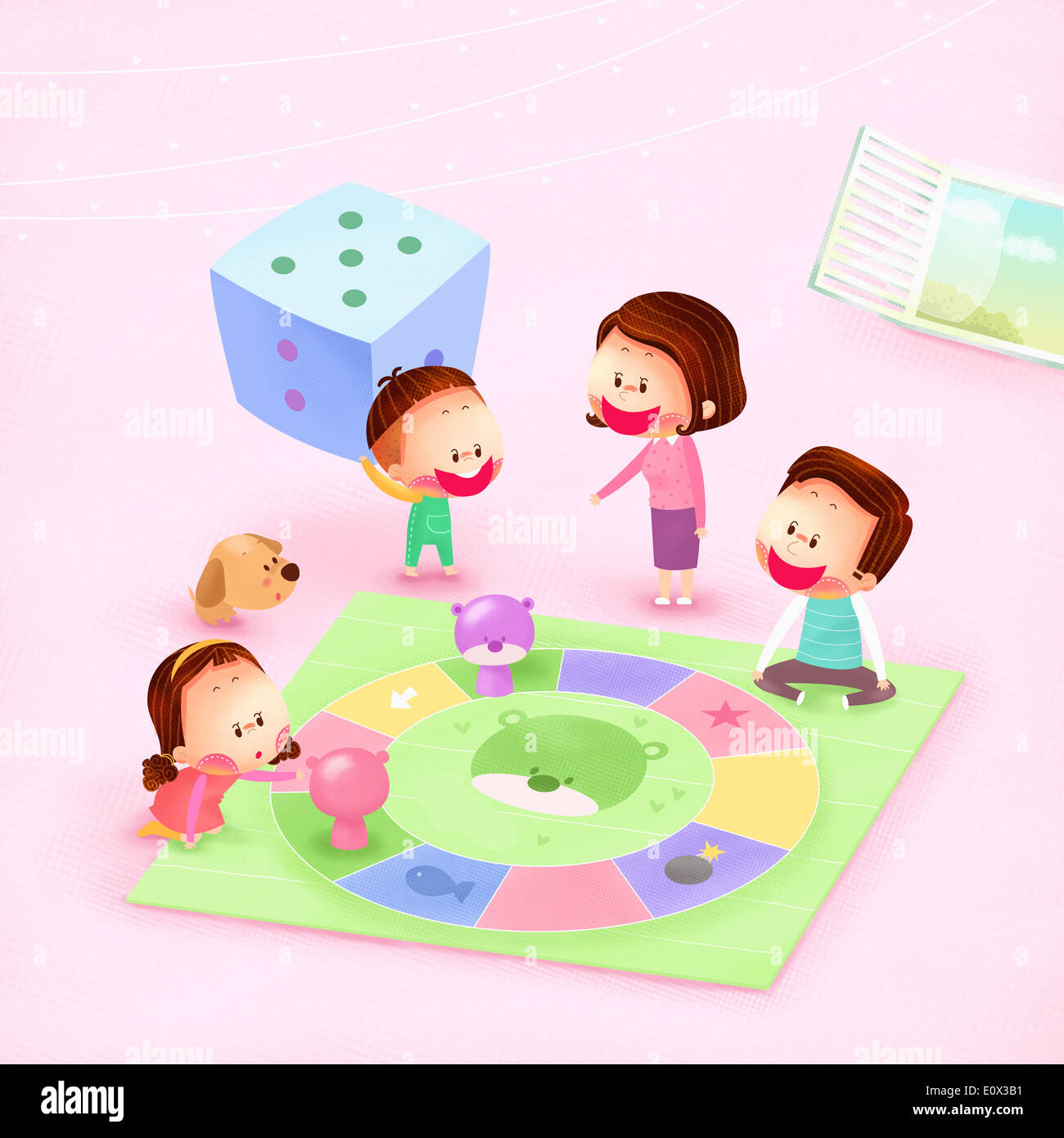 a family playing together at home Stock Photo - Alamy
