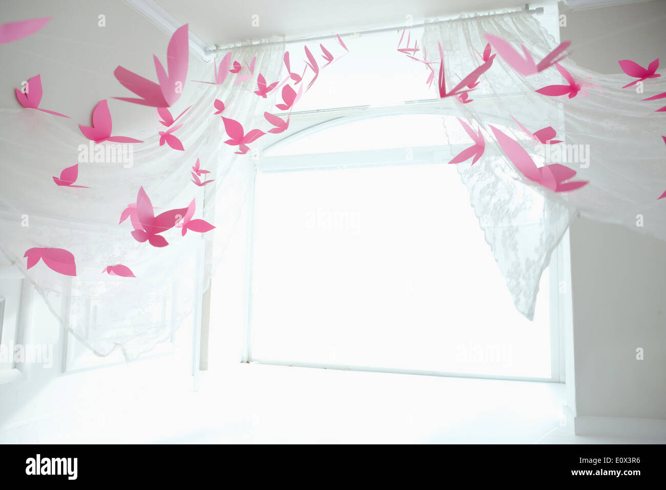 Curtain flying out window hi-res stock photography and images - Alamy