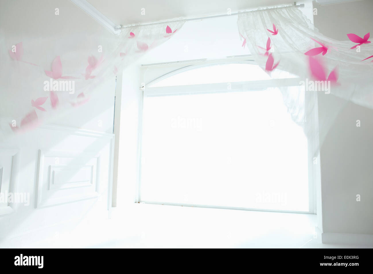 Curtain flying out window hi-res stock photography and images - Alamy