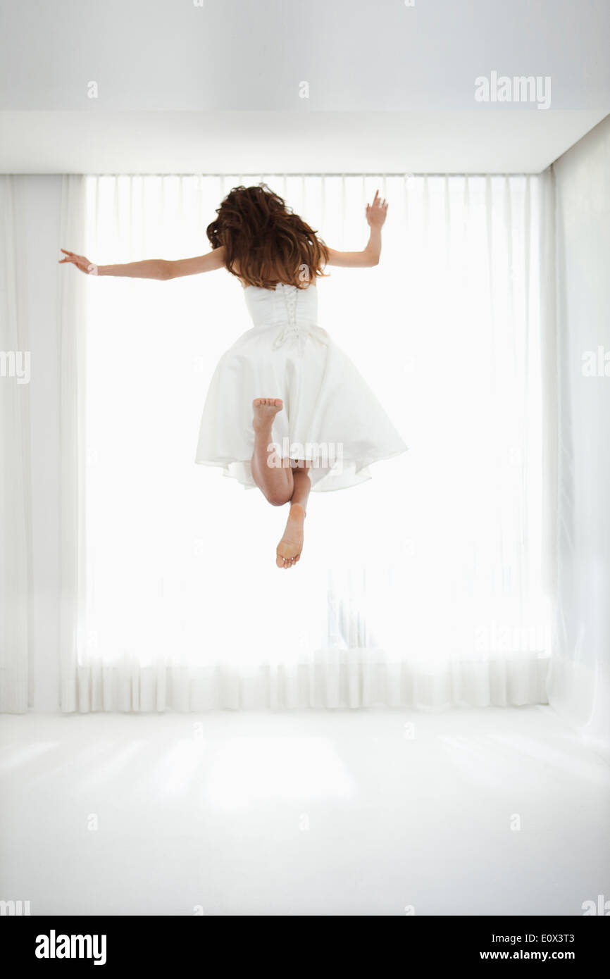 Woman Floating In Air