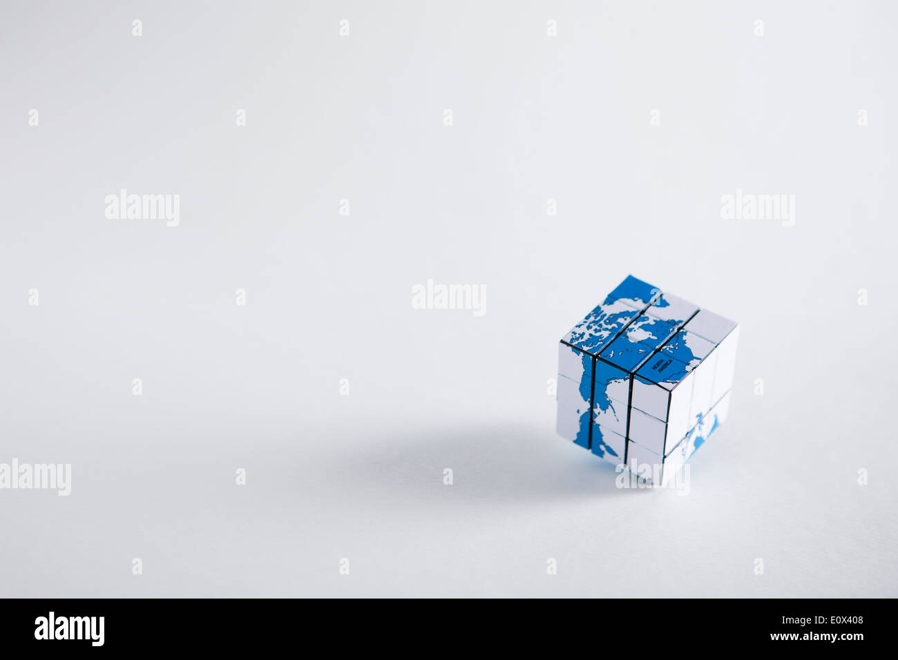the globe in the shape of a cube Stock Photo - Alamy