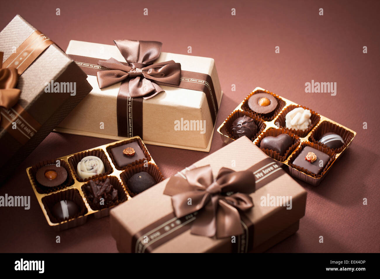 boxes of chocolate assortments Stock Photo - Alamy