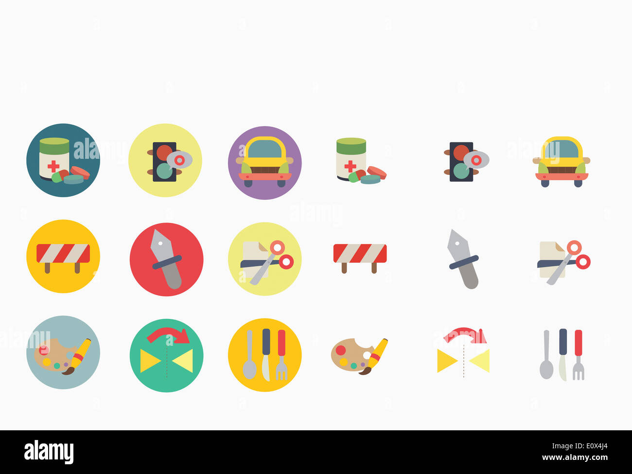 various icon set Stock Photo - Alamy