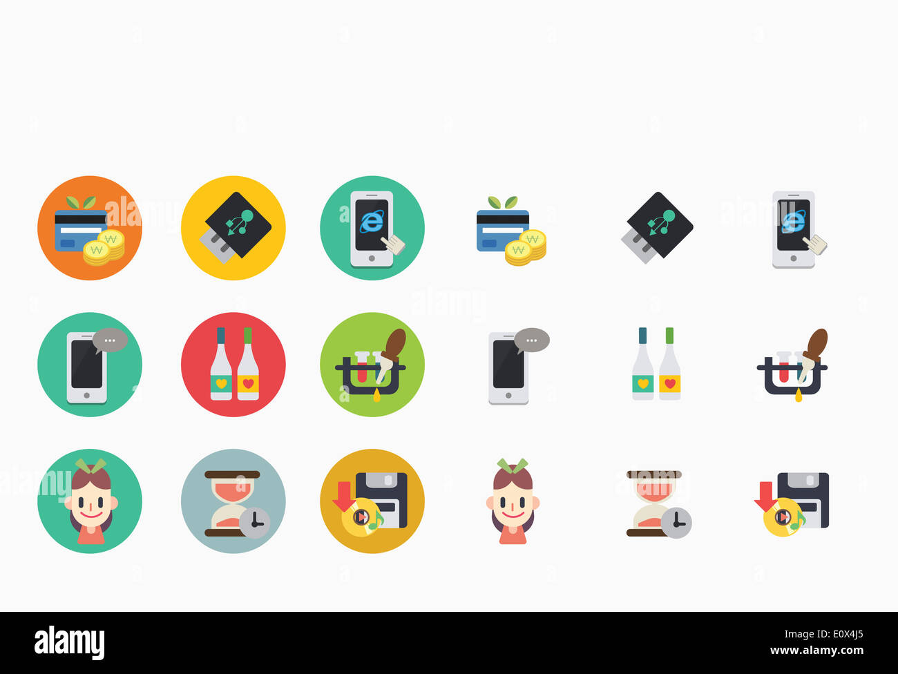 various icon set Stock Photo - Alamy