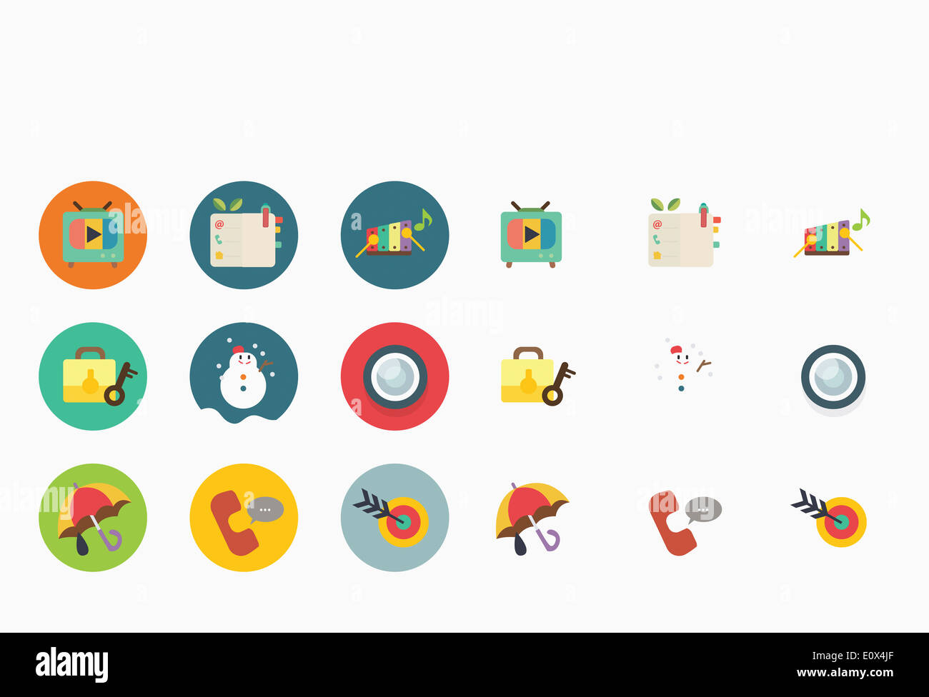 various icon set Stock Photo - Alamy