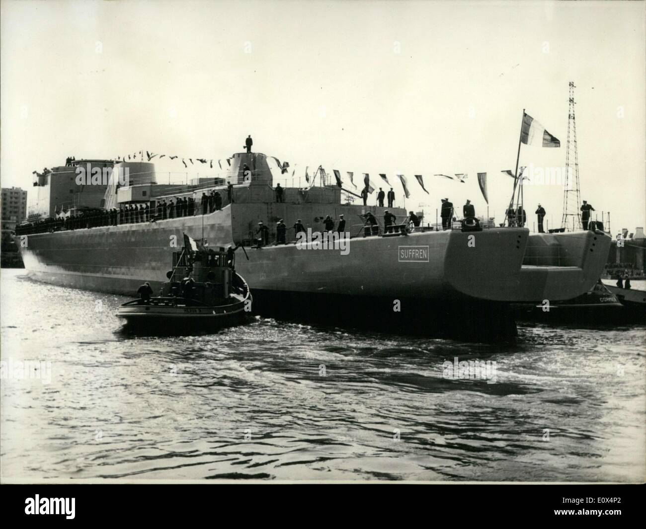 May 16, 1965 - French Missile Frigate ''Suffren'' Launched Stock Photo ...
