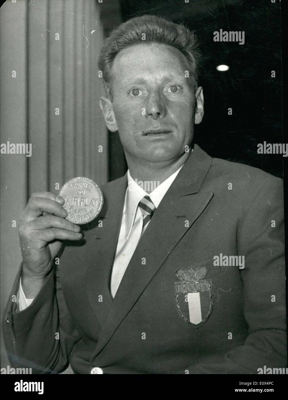 May 20, 1965 - UNESCO Fair Play Trophy Awarded to Bobsled Champ Eugenio ...
