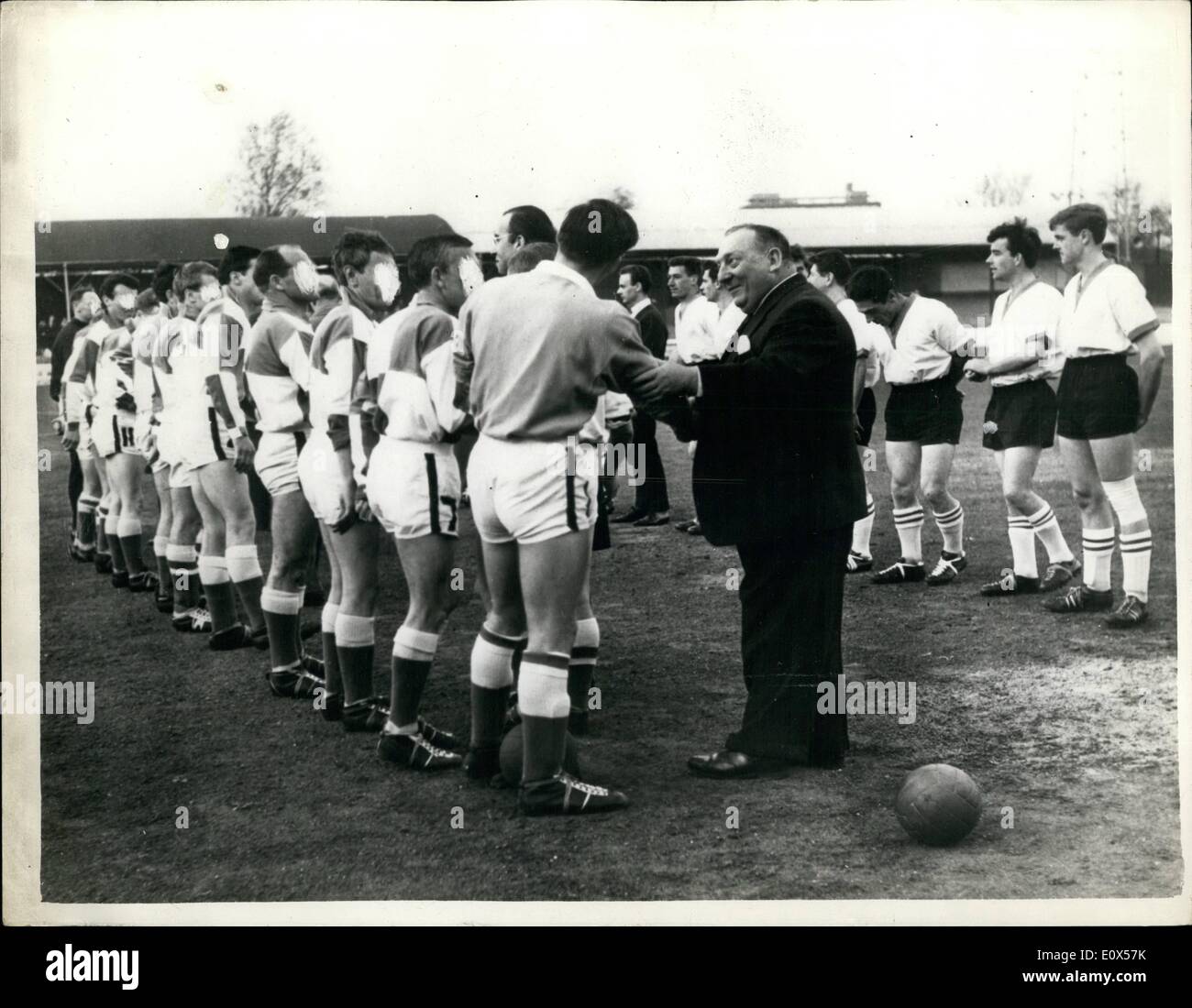 Apr. 04, 1965 - Prison Football Team win a cup final.: The football ...