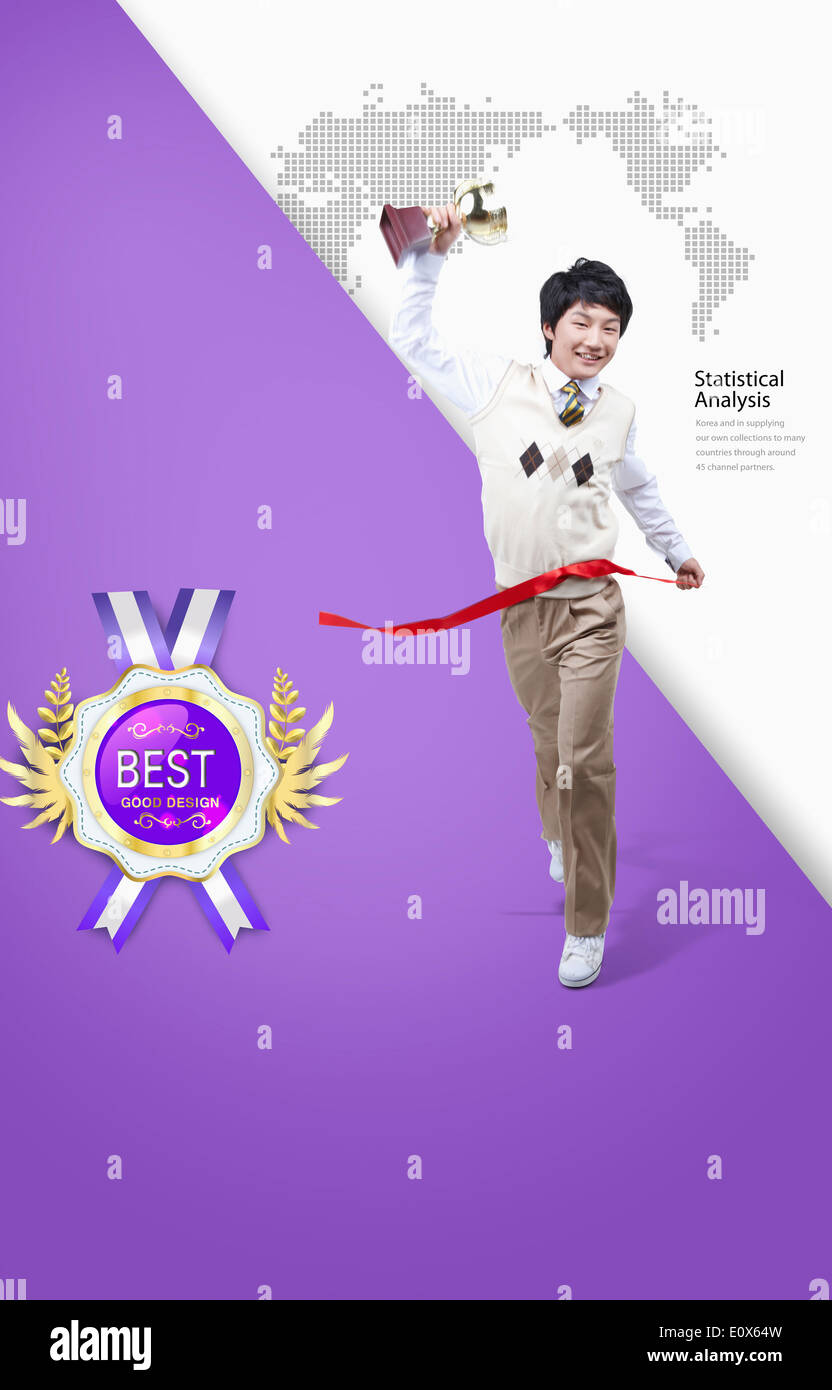 a student running to the finish line Stock Photo - Alamy