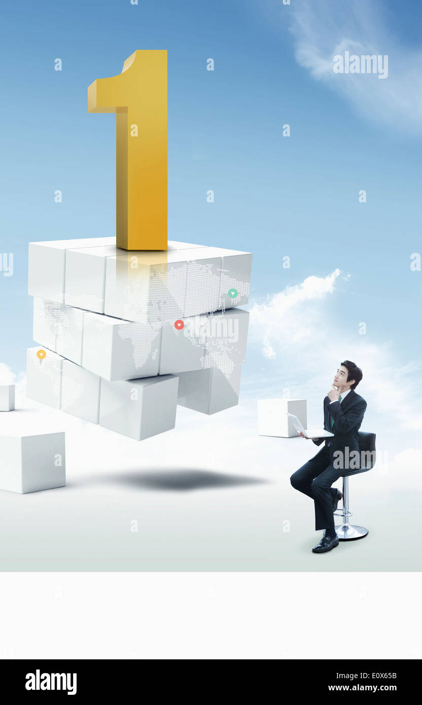 Thumbs up young businessman using hi-res stock photography and images ...