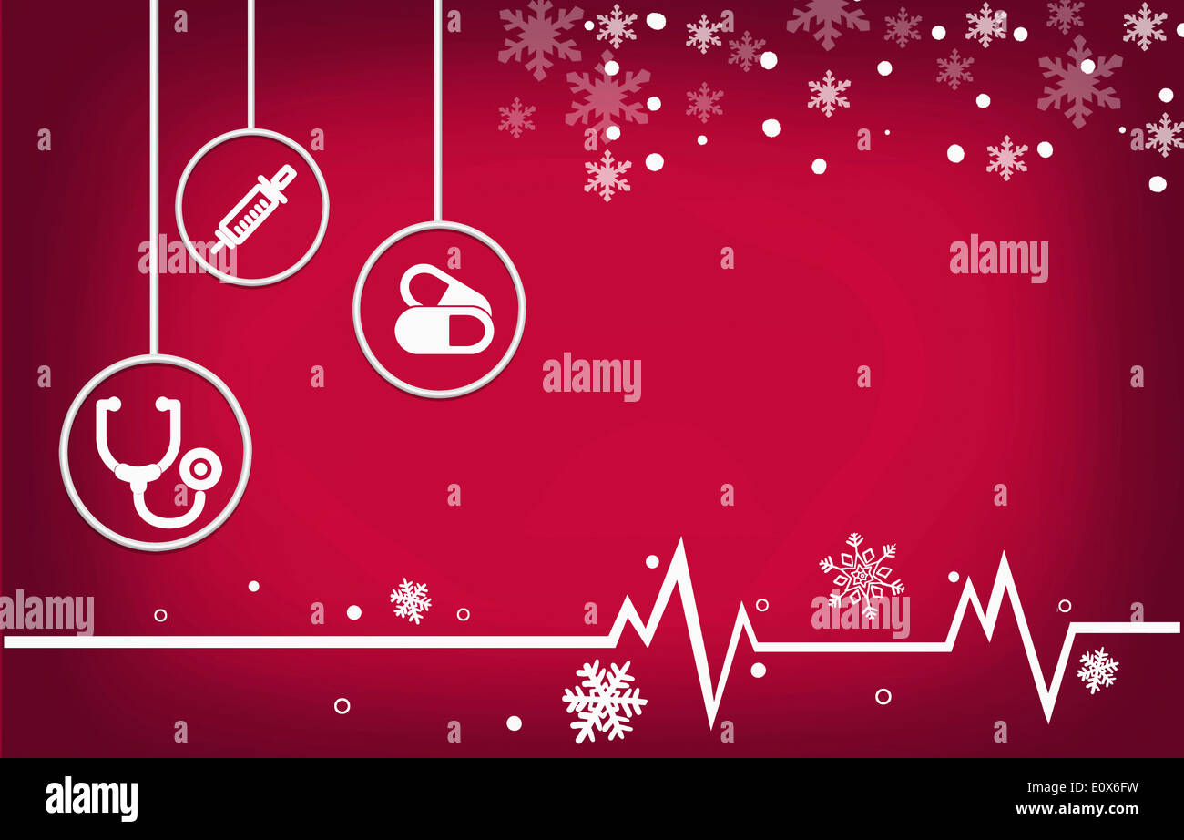 a health related Christmas card template Stock Photo - Alamy