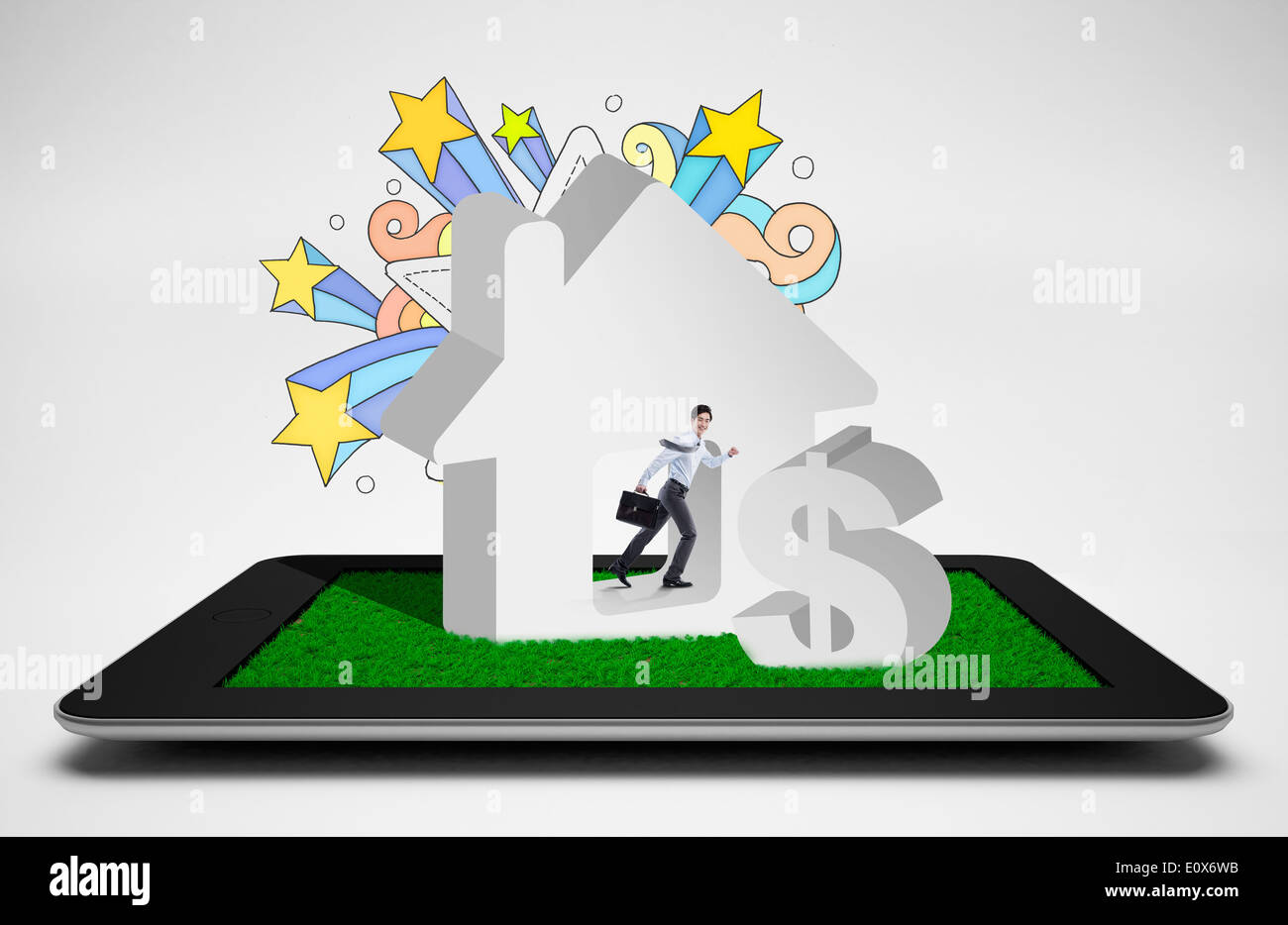 Young person running out of house hi-res stock photography and images ...