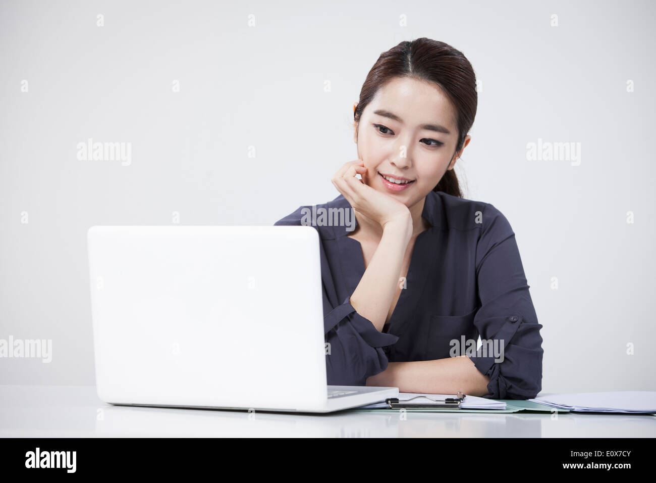 Woman laptop work hi-res stock photography and images - Alamy