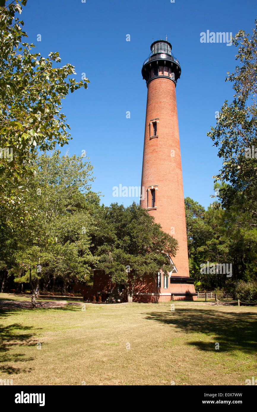 Currituck Beach Lighthouse in Corolla, North Carolina along the Outer ...