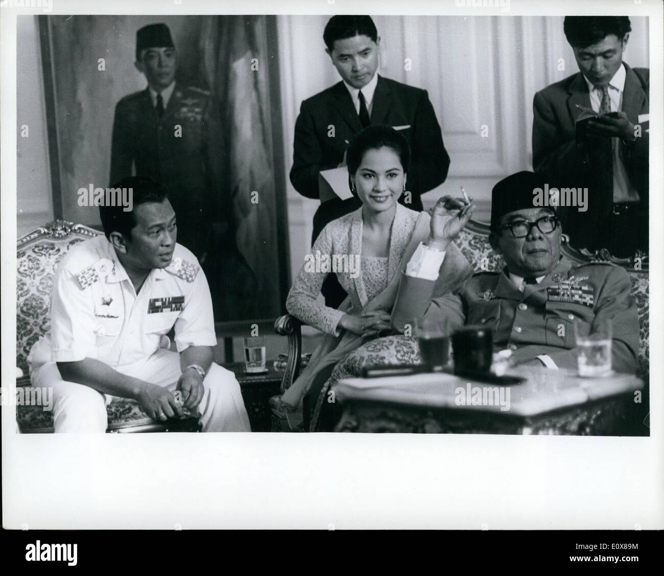 Sep. 09, 1965 - President Sukarno of Indonesia with his last wife Devi ...