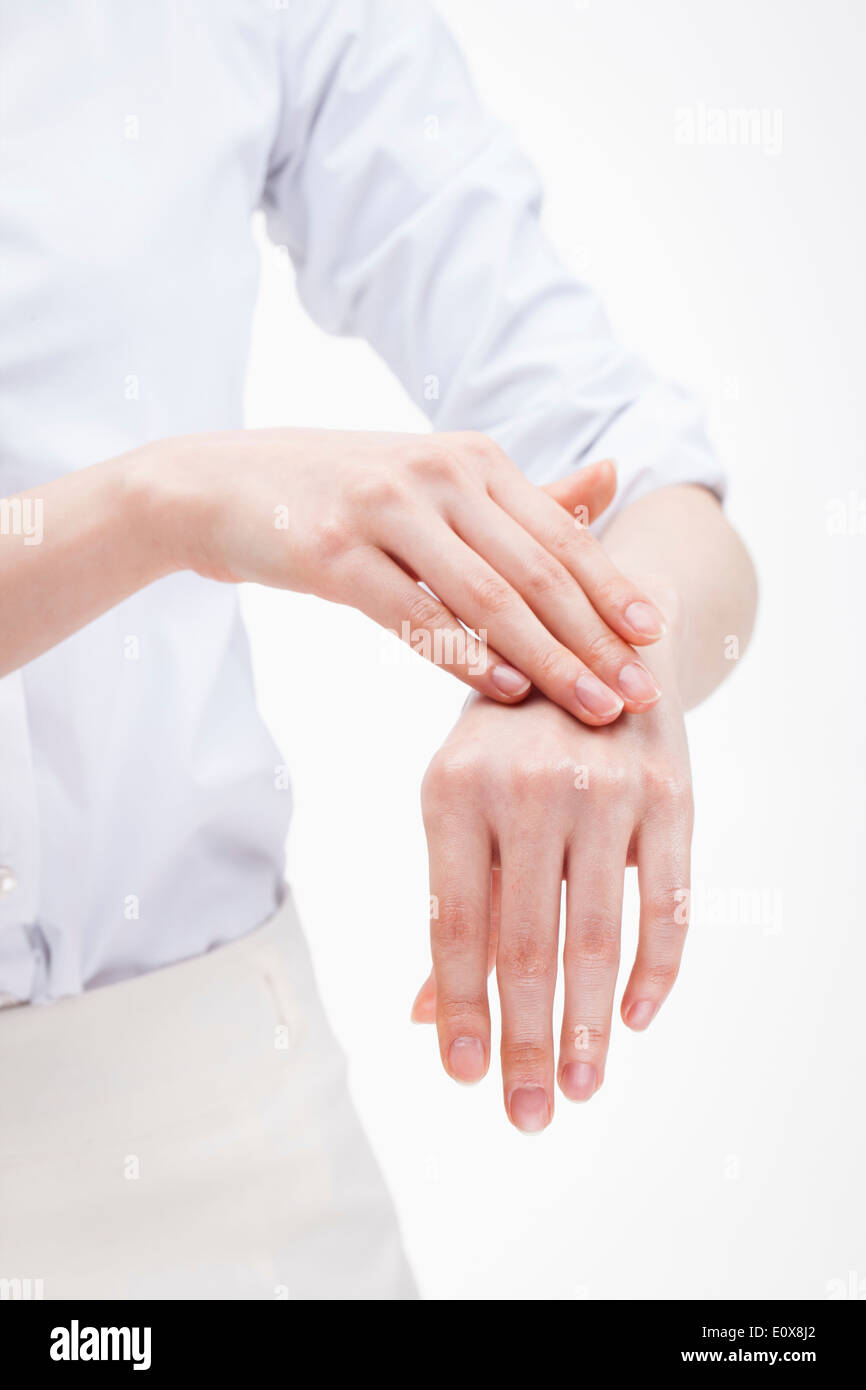 Hand rubbing hi-res stock photography and images - Alamy