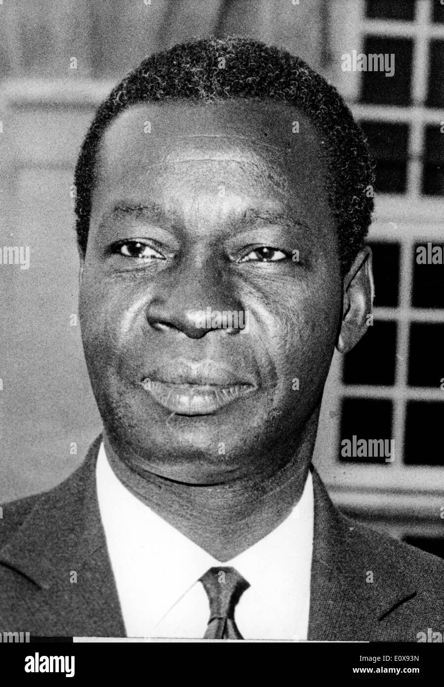 Portrait of SOUROU MIGAN APITHY, ex-president of the Dahomey Republic ...