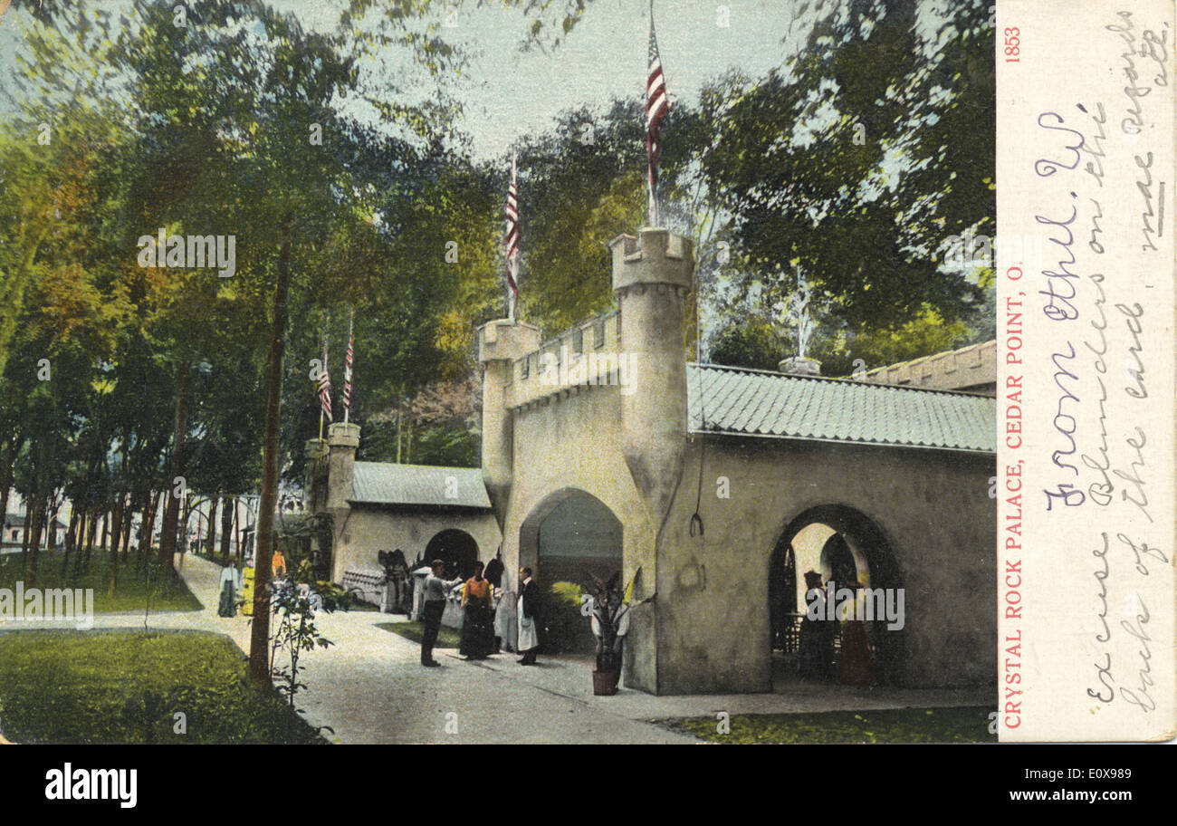 The Crystal Rock Palace in Cedar Point, Ohio, features grand ...
