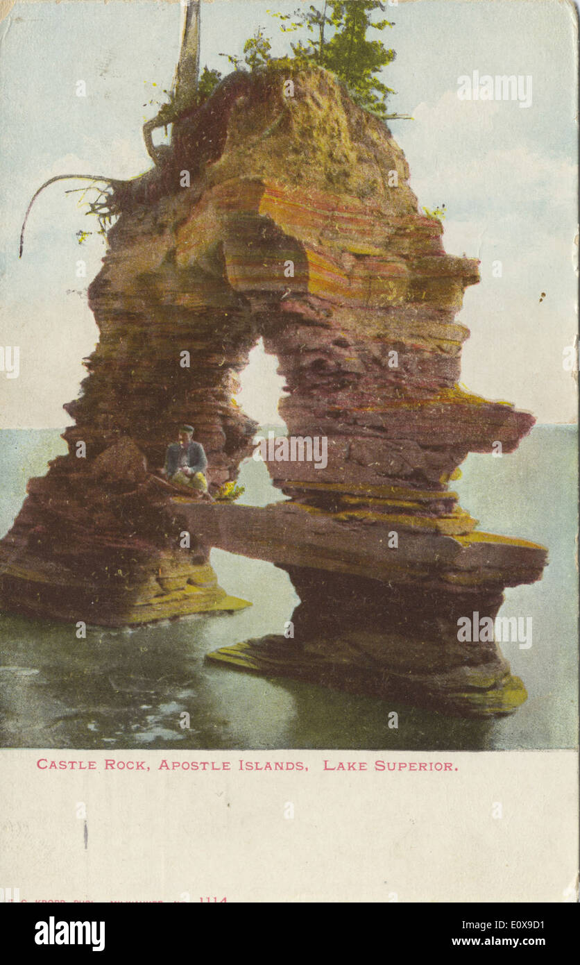 Castle Rock, located in the Apostle Islands of Wisconsin, is a unique ...