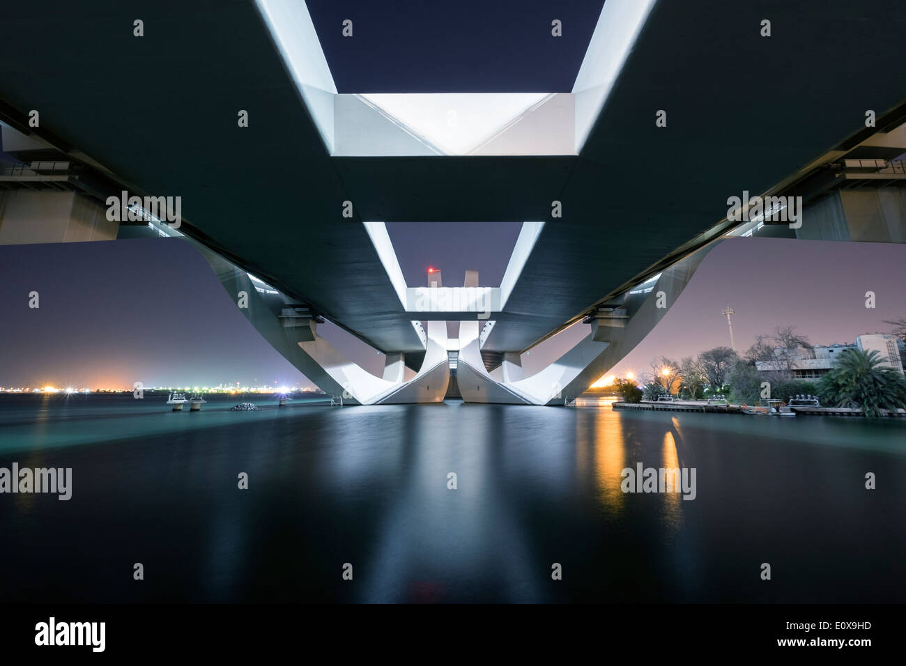 Modern Sheikh Zayed Bridge designed by Zaha Hadid in Abu Dhabi United ...