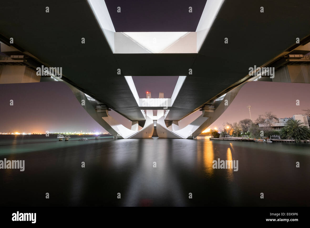 Modern Sheikh Zayed Bridge designed by Zaha Hadid in Abu Dhabi United ...