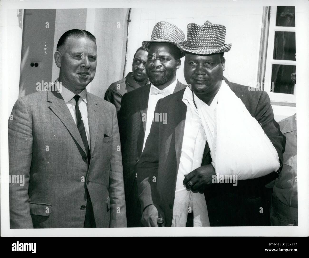 Oct. 10, 1965 - Commonwealth Secretary Arthur Bottomley with Nkomo ...