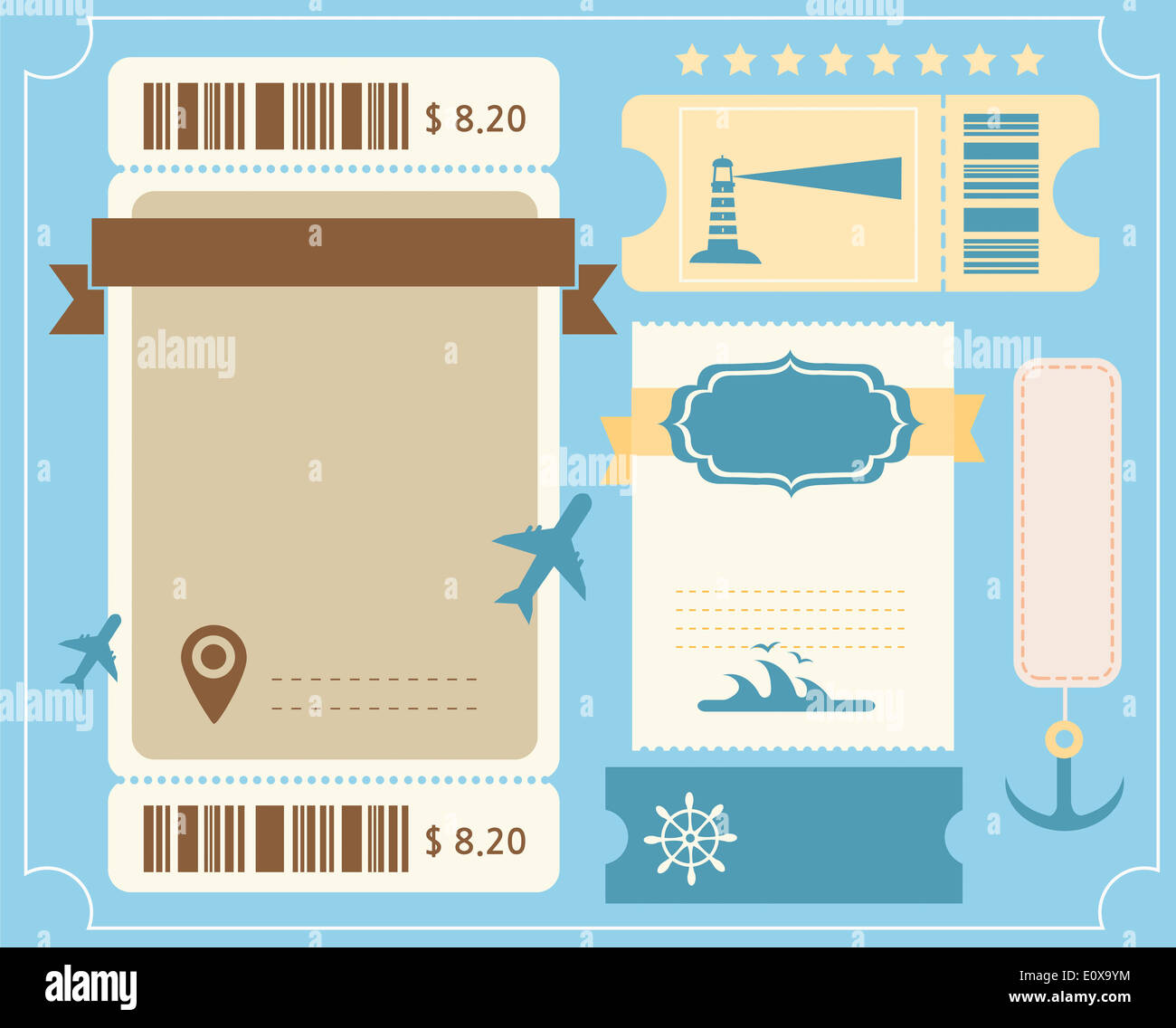 a travel related memo template Stock Photo - Alamy