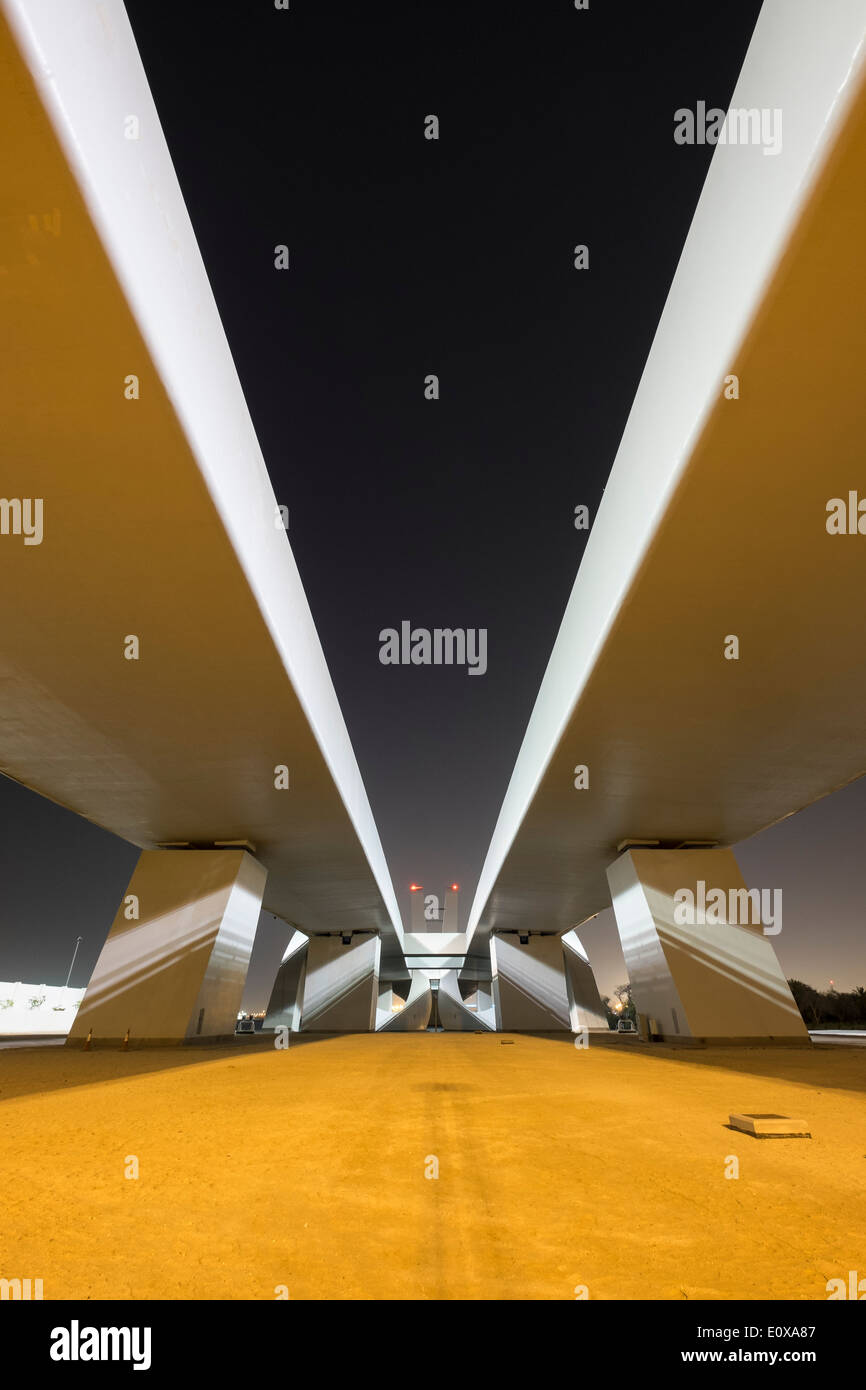 Modern Sheikh Zayed Bridge designed by Zaha Hadid in Abu Dhabi United ...