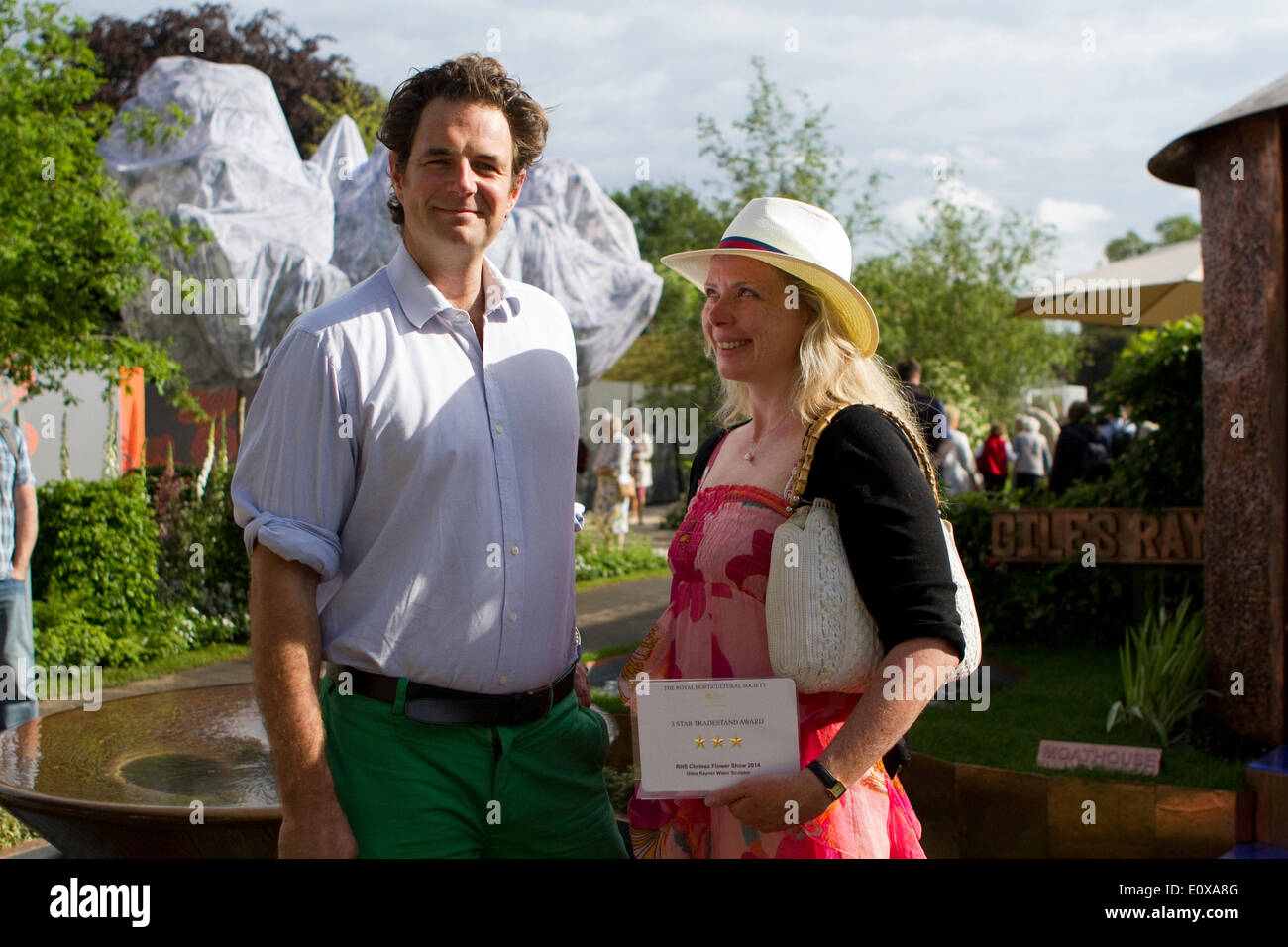 Chelsea, UK. 20th May 2014. Giles Rayner, Sculptor, won three stars for ...