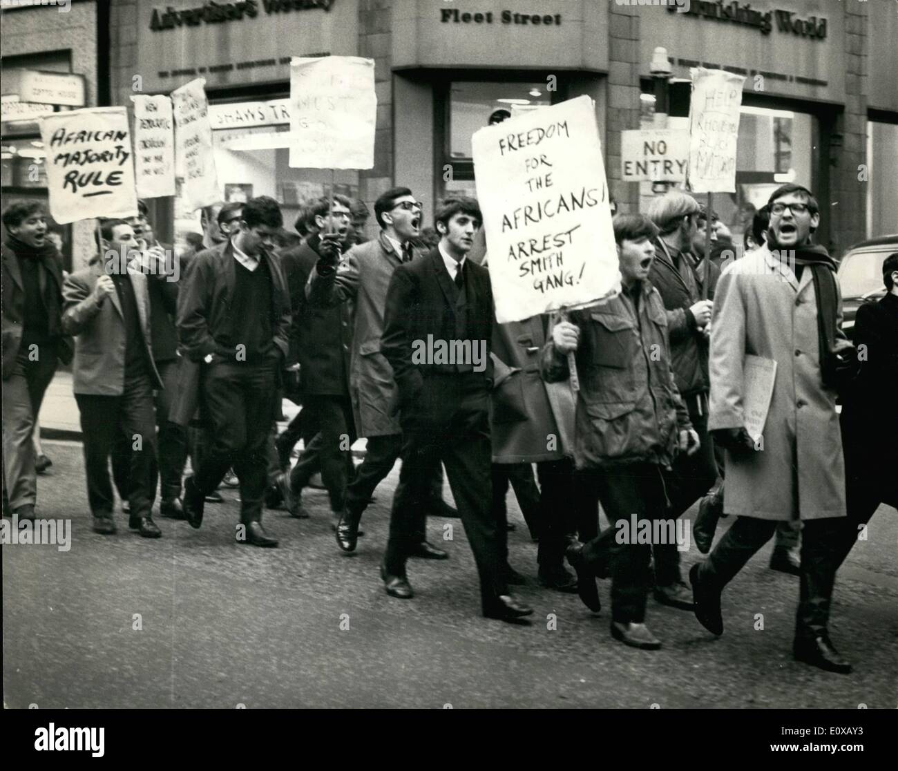 Nov. 11, 1965 - Students In Protest March: Students from the London ...