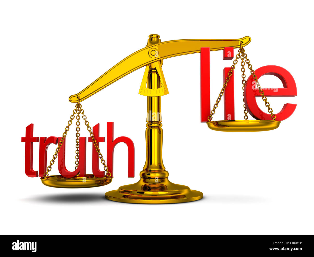 Gold Scales, advantage truth (done in 3d Stock Photo - Alamy