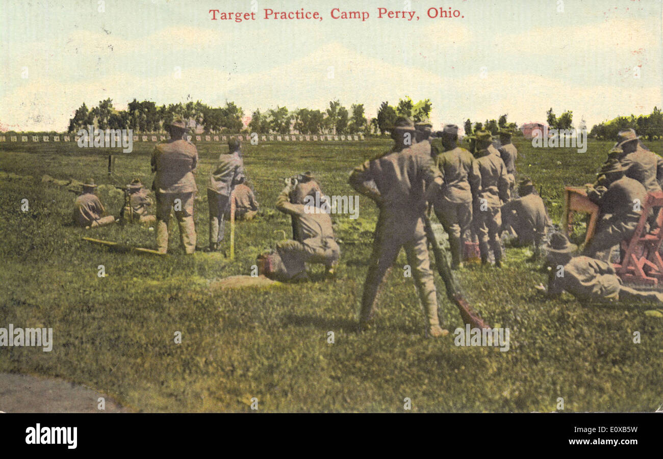 'Target Practice, Camp Perry, Ohio' captures a historical scene from a ...