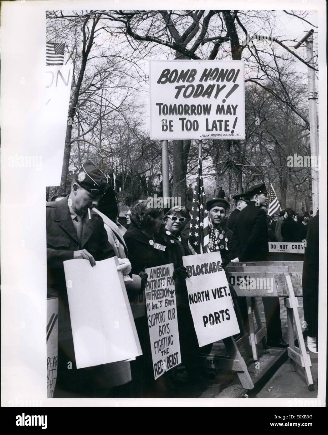 Mar. 03, 1966 - Opponents at the Anti Vietnam Demonstration New York ...