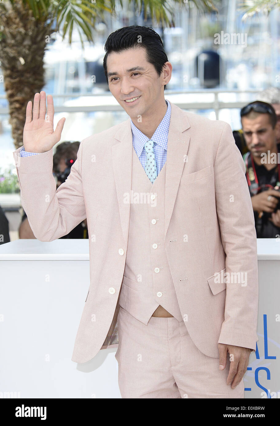 Cannes, France. 20th May, 2014. Japanese actor Jun Murakami poses ...