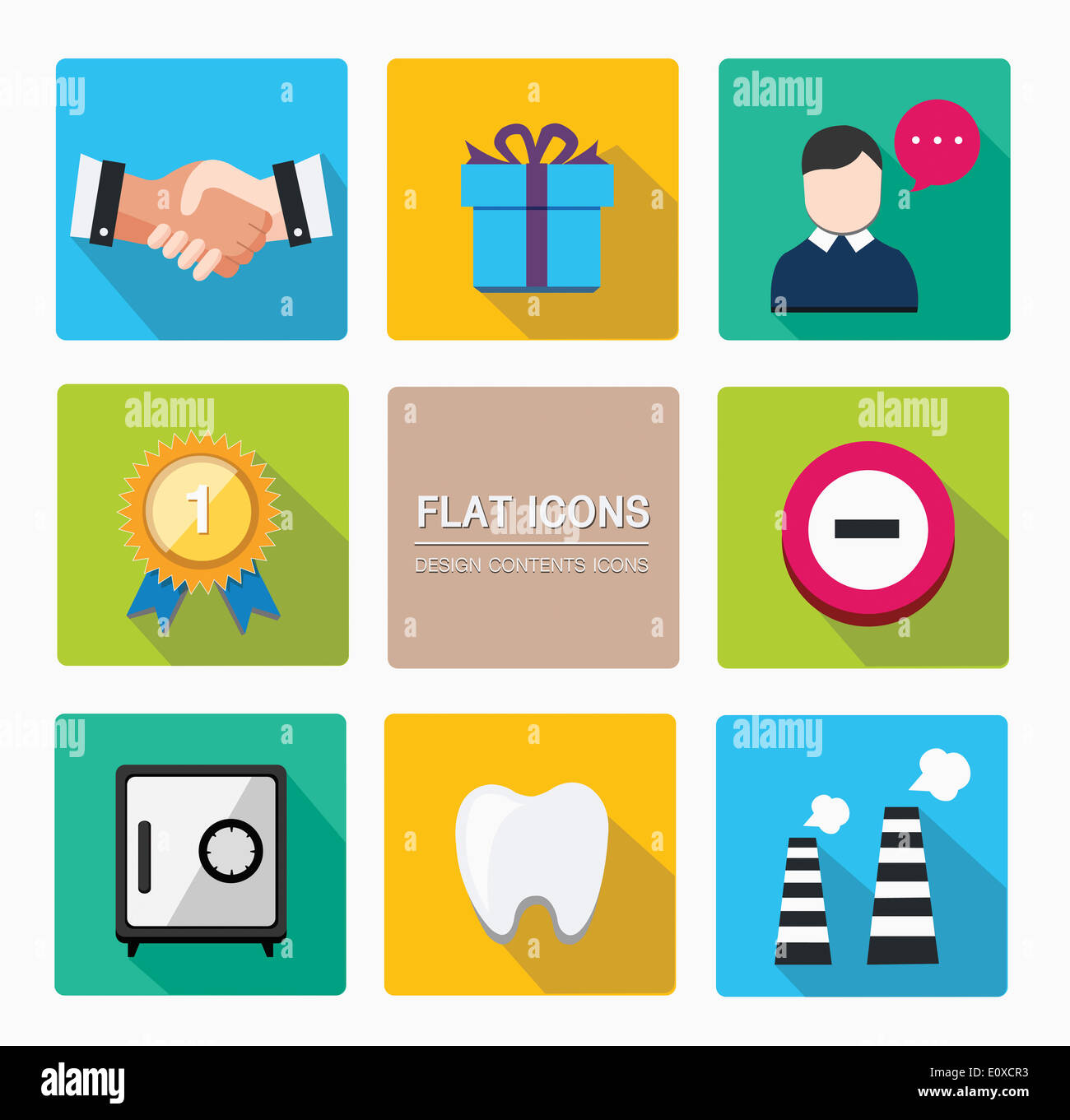 a set of flat icons Stock Photo - Alamy