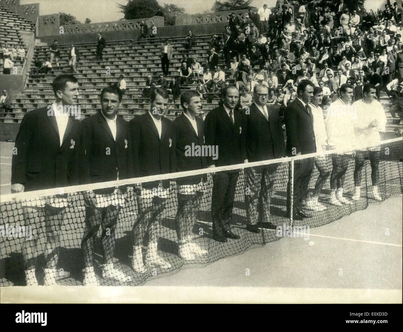 May 01, 1966 - Presentation of the French Tennis Team at the French ...
