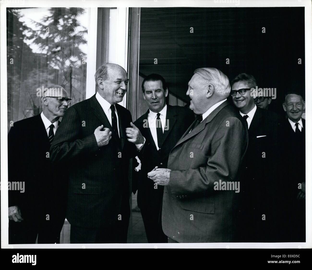 1966 dean rusk in germany with erhard hi-res stock photography and ...
