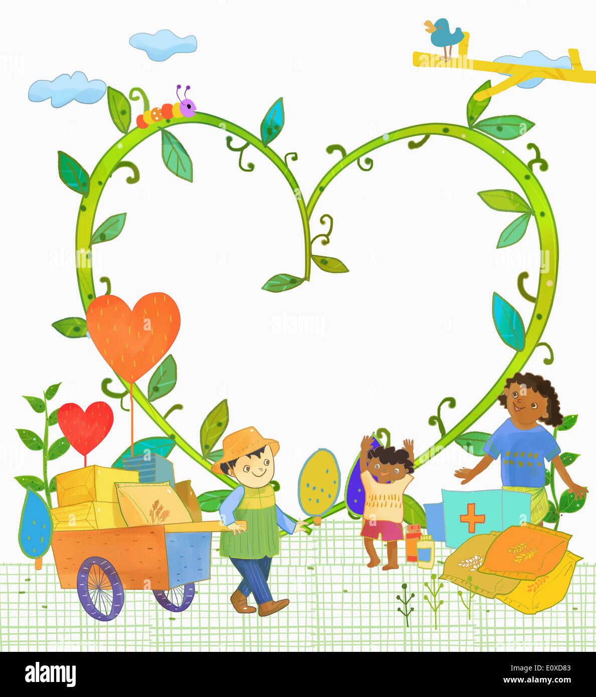 a children's letter template with a copy space Stock Photo - Alamy