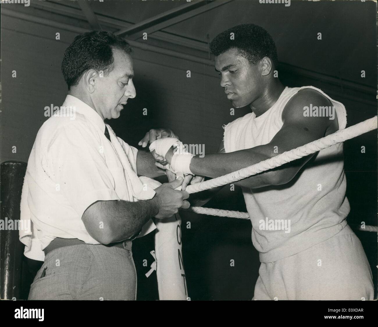 May 05 1966 cassius clay trains for cooper fight hi-res stock ...