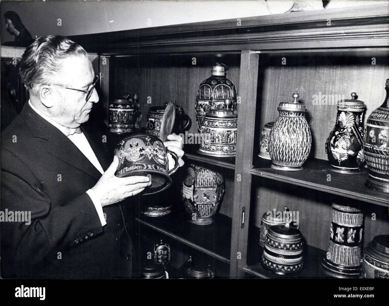 May 17, 1966 - Valuable jar collecting is the hibby of Consul Hans ...