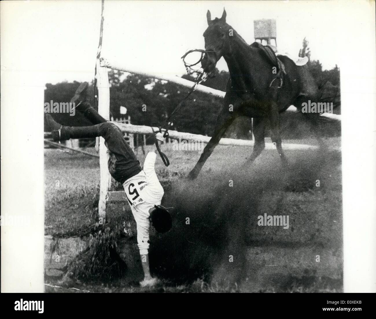 Jun. 01, 1966 - 1.6.66 Coming a cropper!. Illenyi of Hungary is ...