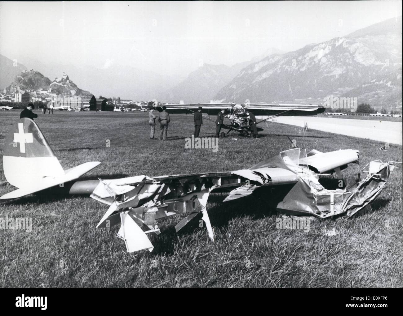Aug. 08, 1966 - The scene of the crash of Her Geiger's plane he was ...