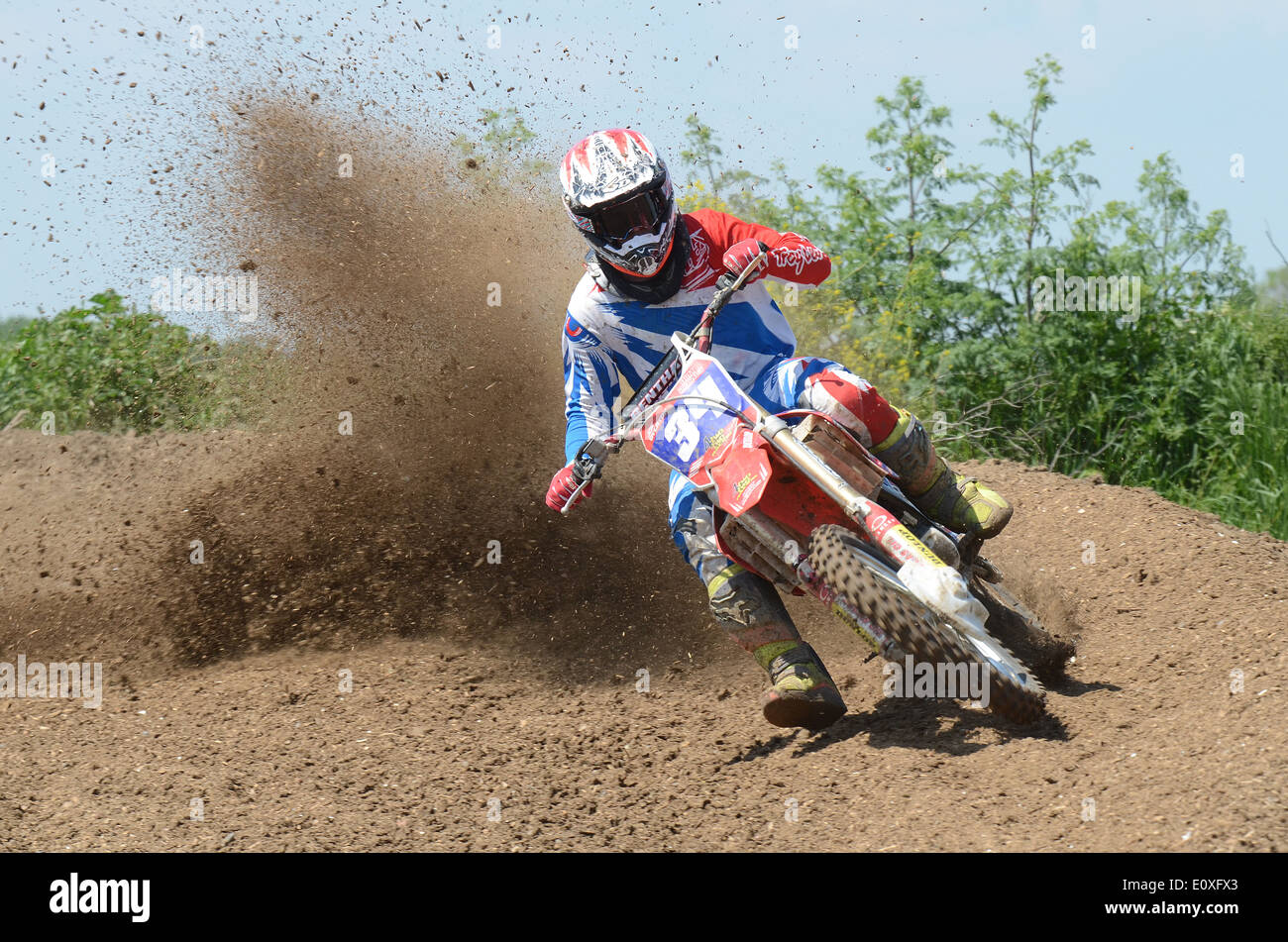 Motocross rider in race on hi-res stock photography and images - Alamy