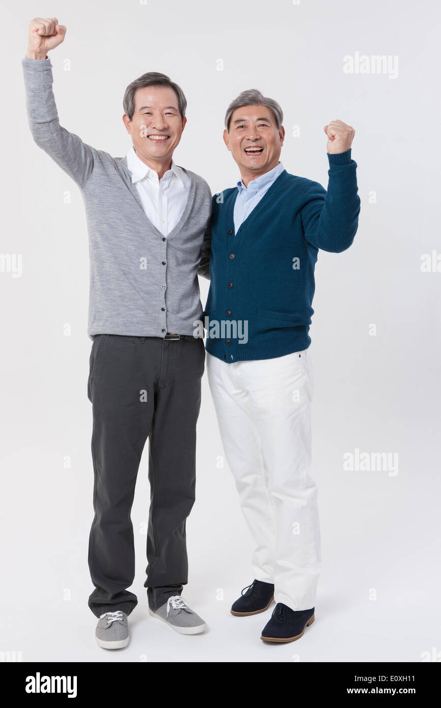 Two old men cheering hi-res stock photography and images - Alamy