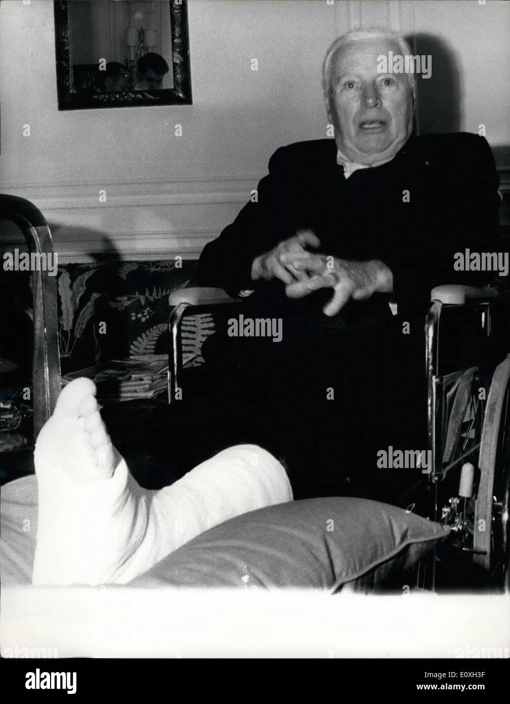 Oct. 10, 1966 - Charlie Chaplin Breaks An Ankle. Charlie Chaplin broke ...