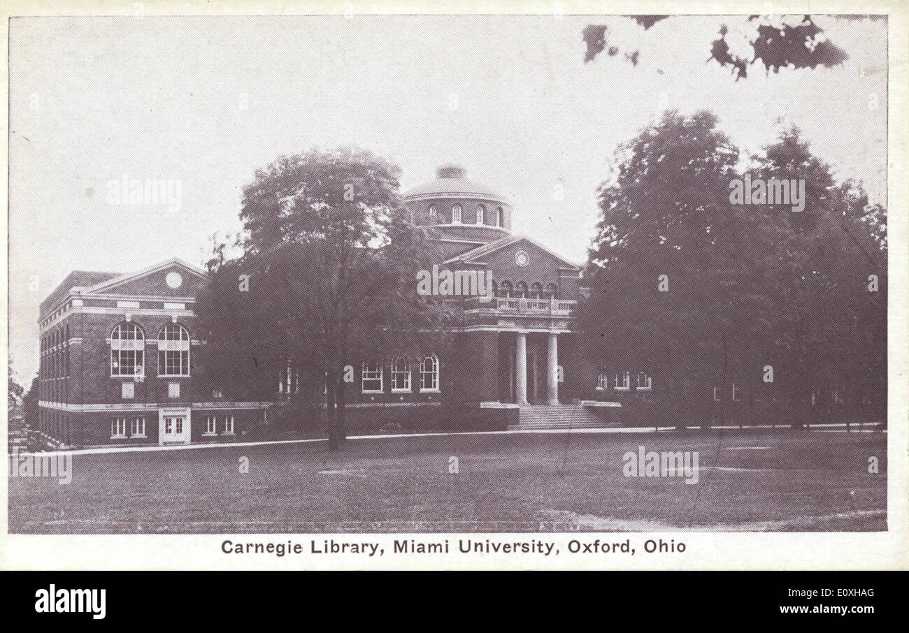 Postcard of carnegie library hi-res stock photography and images - Alamy