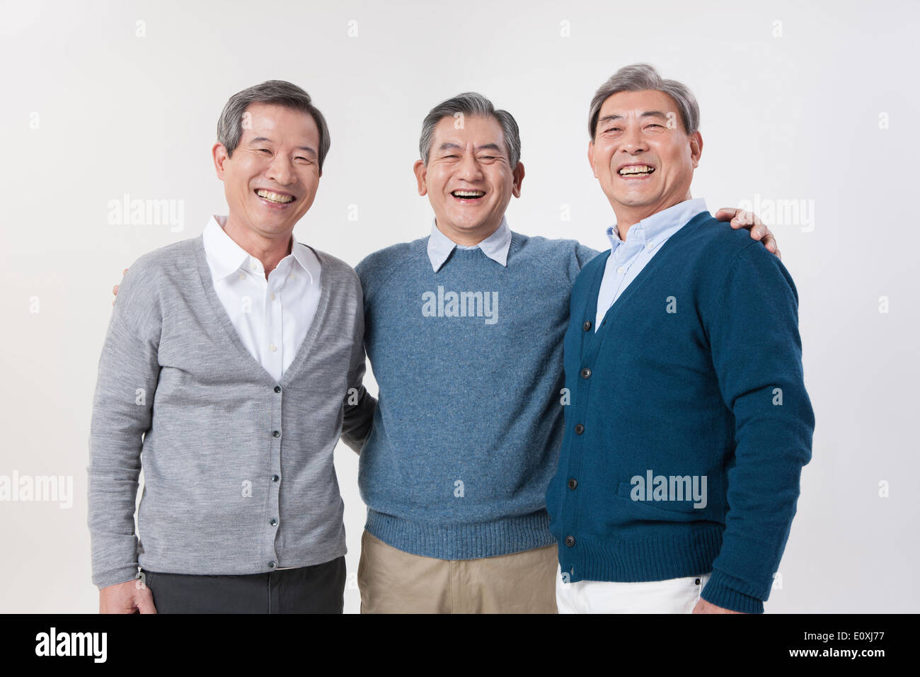 three old men posing together Stock Photo - Alamy